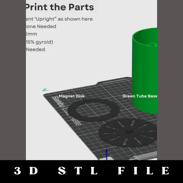 Nintendo Switch Storage Spinner (Green Tube) STL File - print3dstl.com